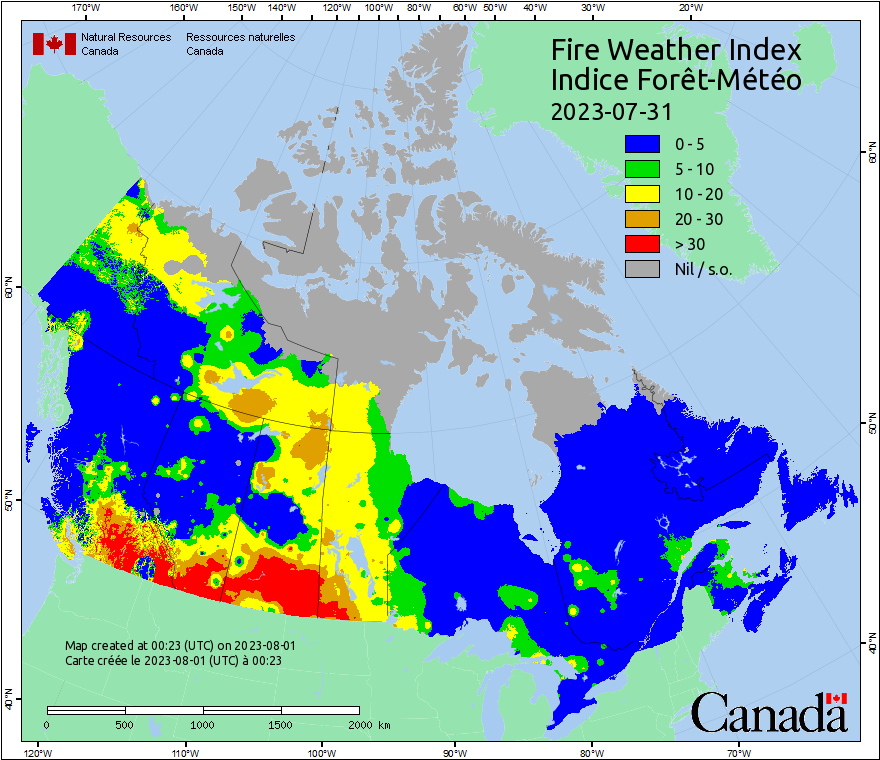 Canadian Wildland Fire Information System | Fire Weather Maps