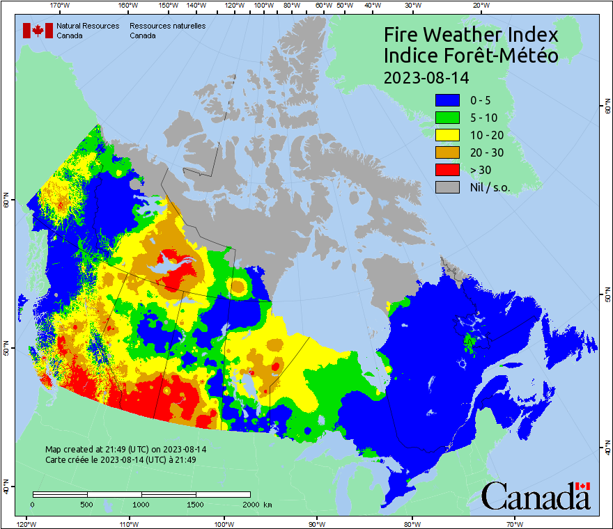 Canadian Wildland Fire Information System | Fire Weather Maps