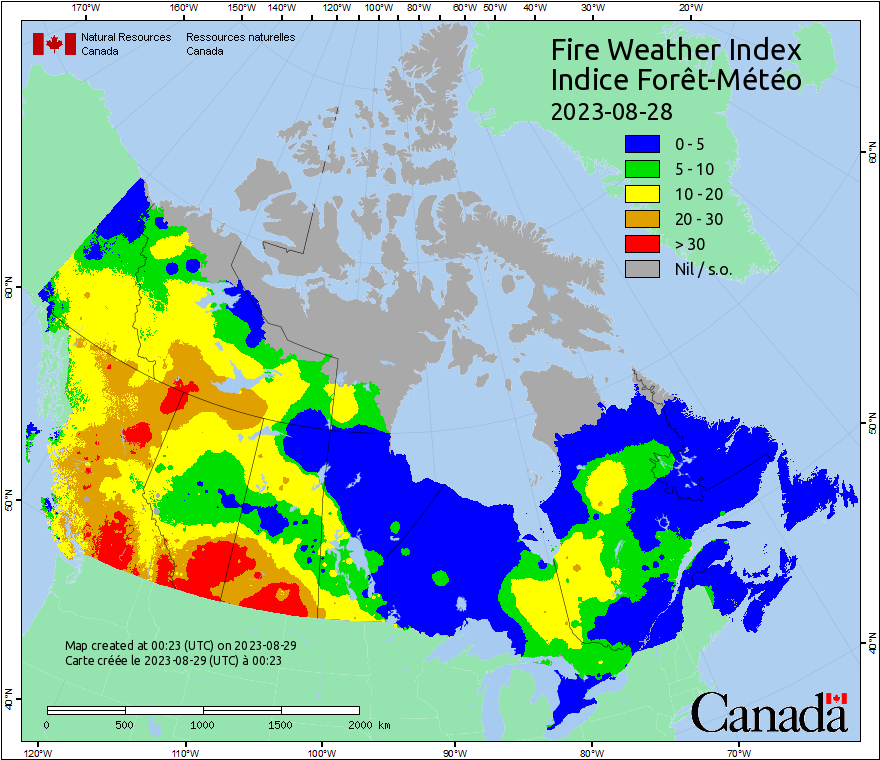 Canadian Wildland Fire Information System | Fire Weather Maps