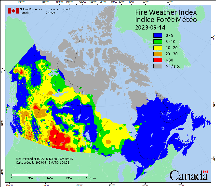 Canadian Wildland Fire Information System | Fire Weather Maps