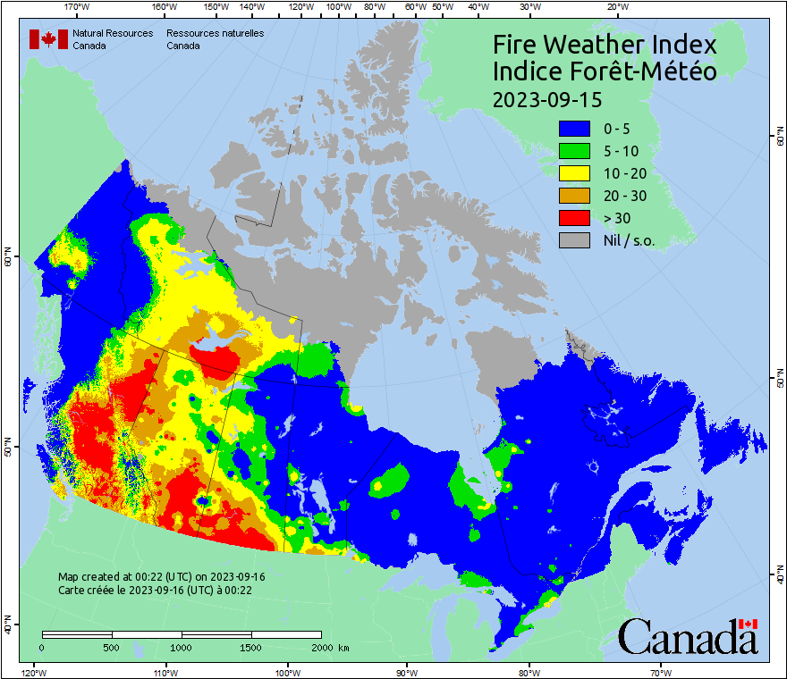 Canadian Wildland Fire Information System | Fire Weather Maps