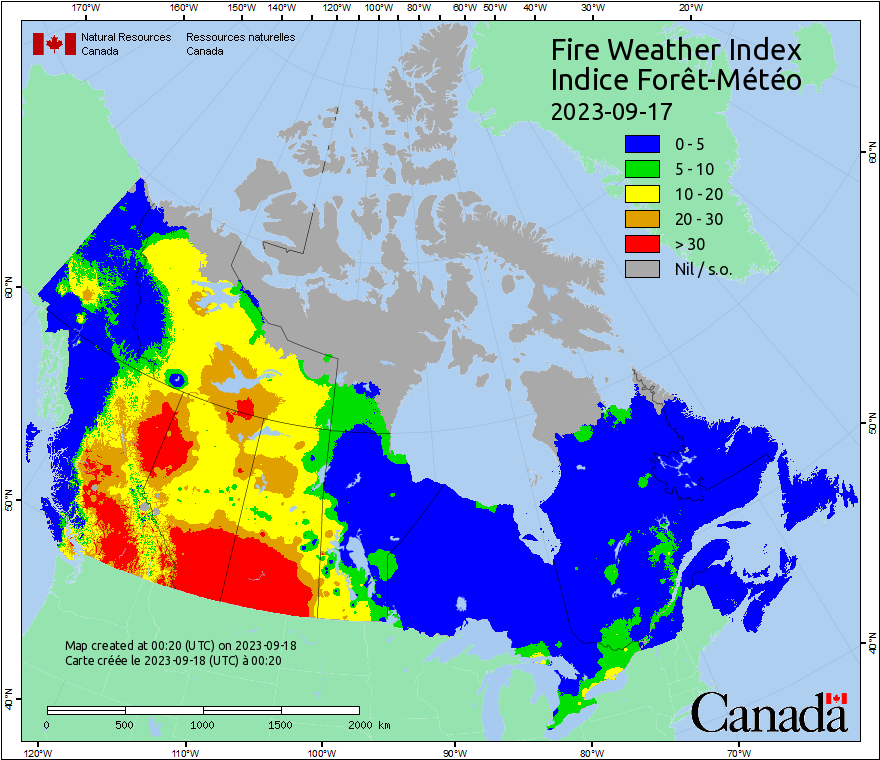 Canadian Wildland Fire Information System | Fire Weather Maps