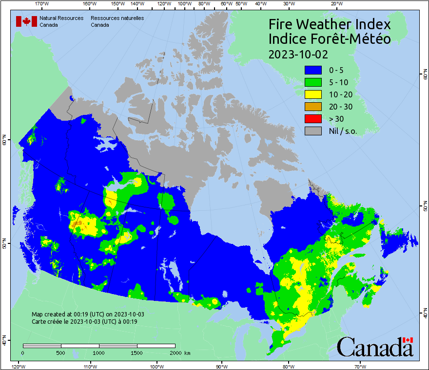 Canadian Wildland Fire Information System | Fire Weather Maps