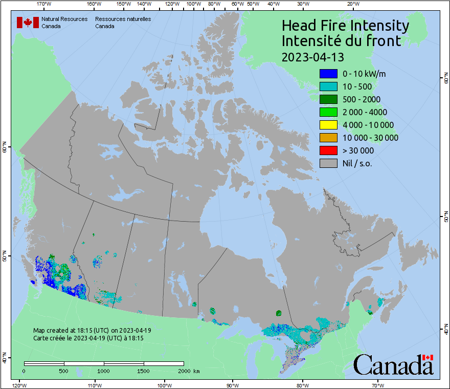 Canadian Wildland Fire Information System | Fire Behavior Maps