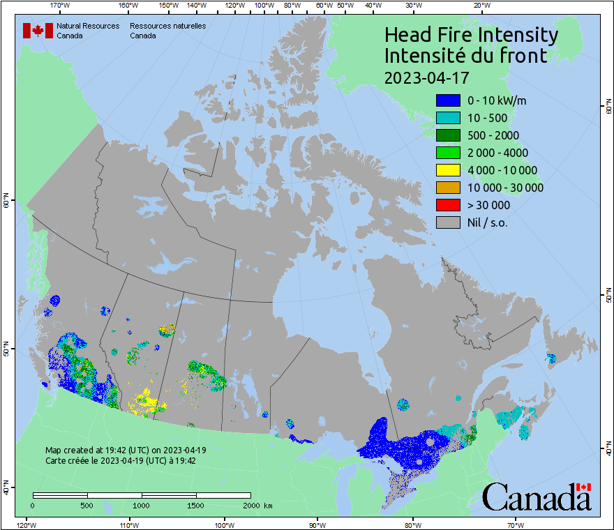 Canadian Wildland Fire Information System | Fire Behavior Maps