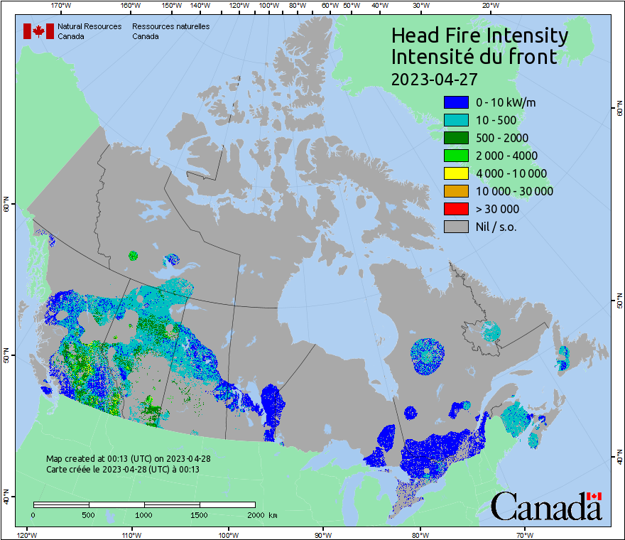 Canadian Wildland Fire Information System | Fire Behavior Maps