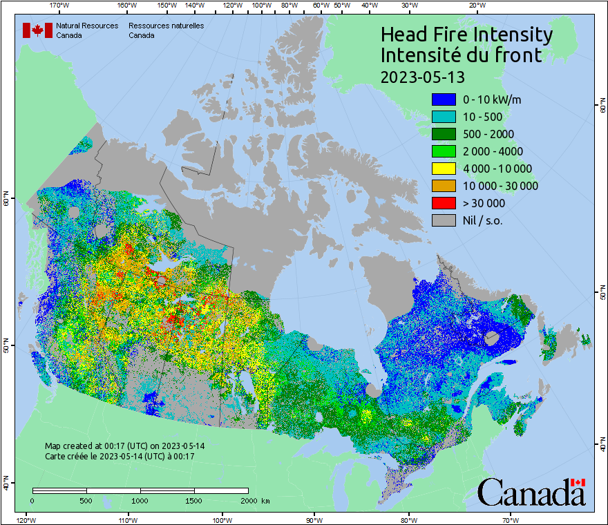 Canadian Wildland Fire Information System | Fire Behavior Maps