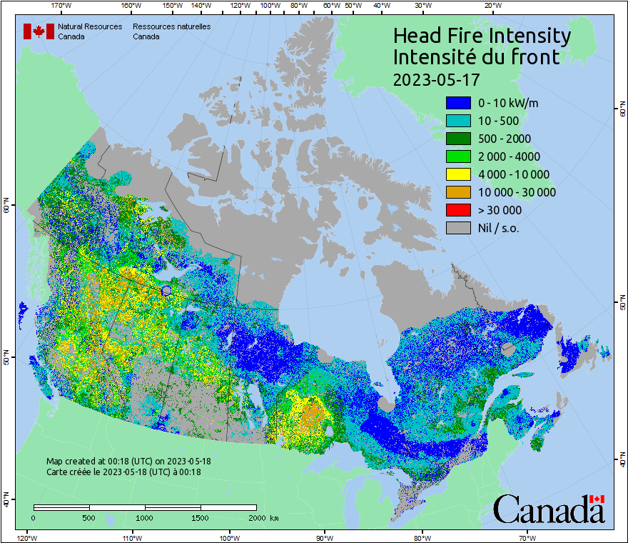 Canadian Wildland Fire Information System | Fire Behavior Maps