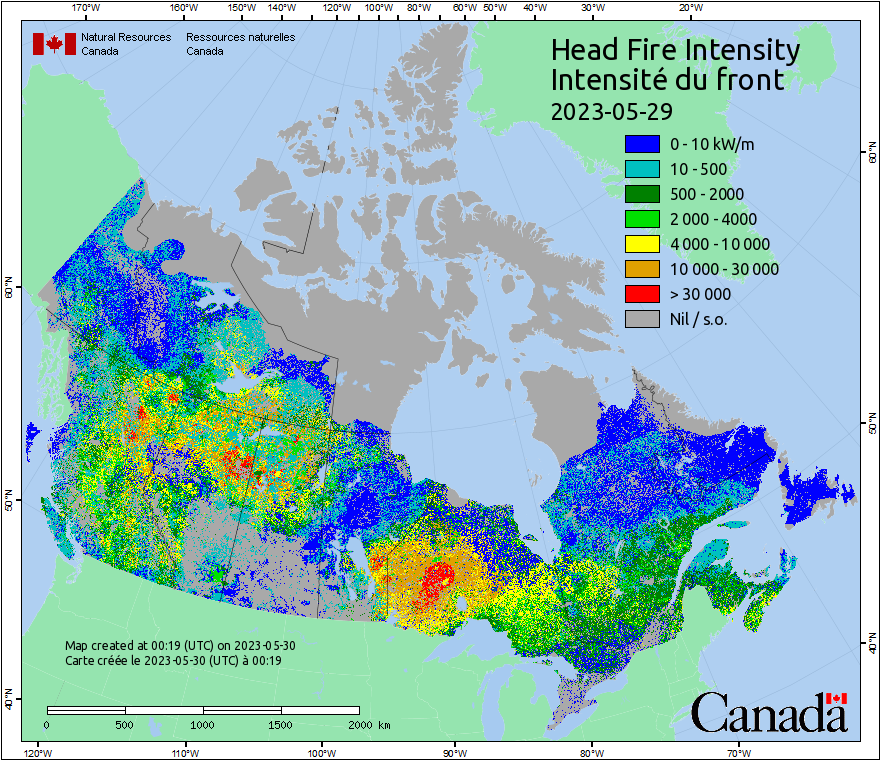 Canadian Wildland Fire Information System | Fire Behavior Maps
