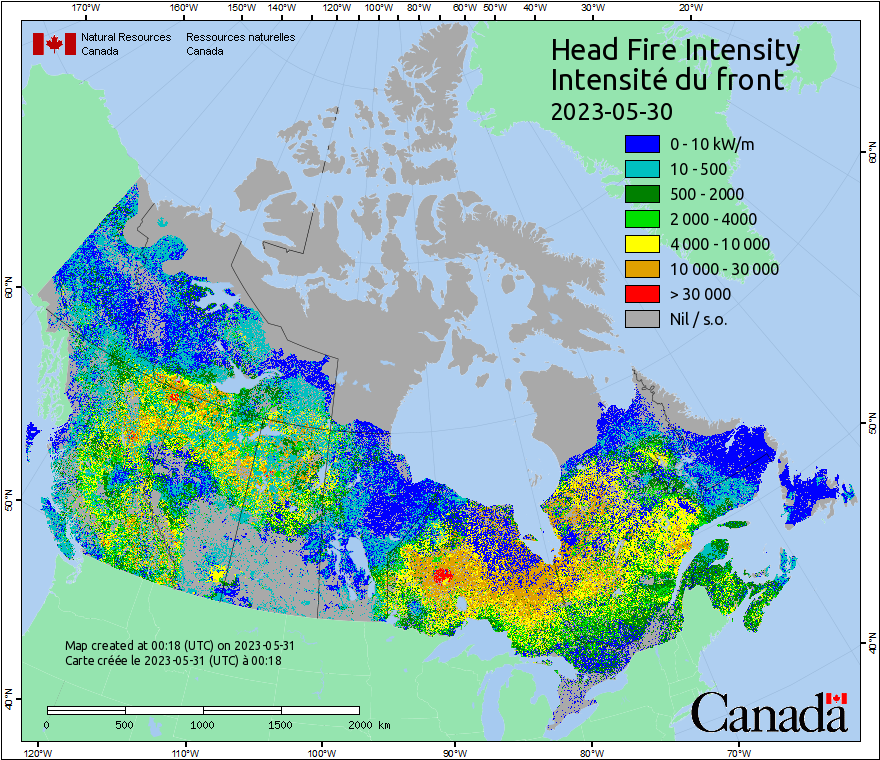 Canadian Wildland Fire Information System | Fire Behavior Maps