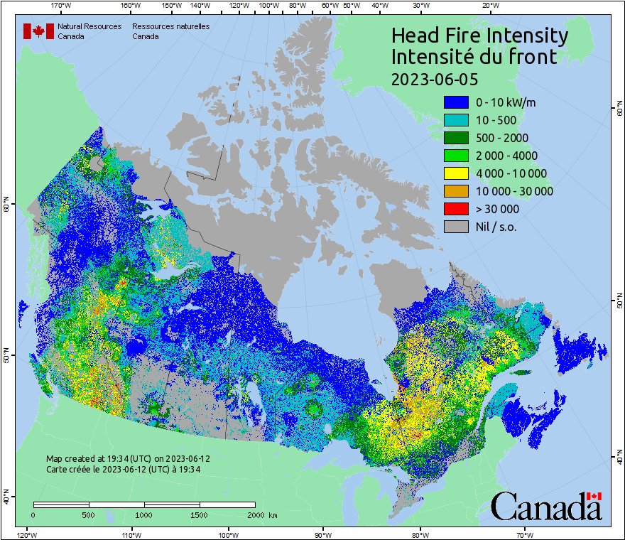 Canadian Wildland Fire Information System | Fire Behavior Maps