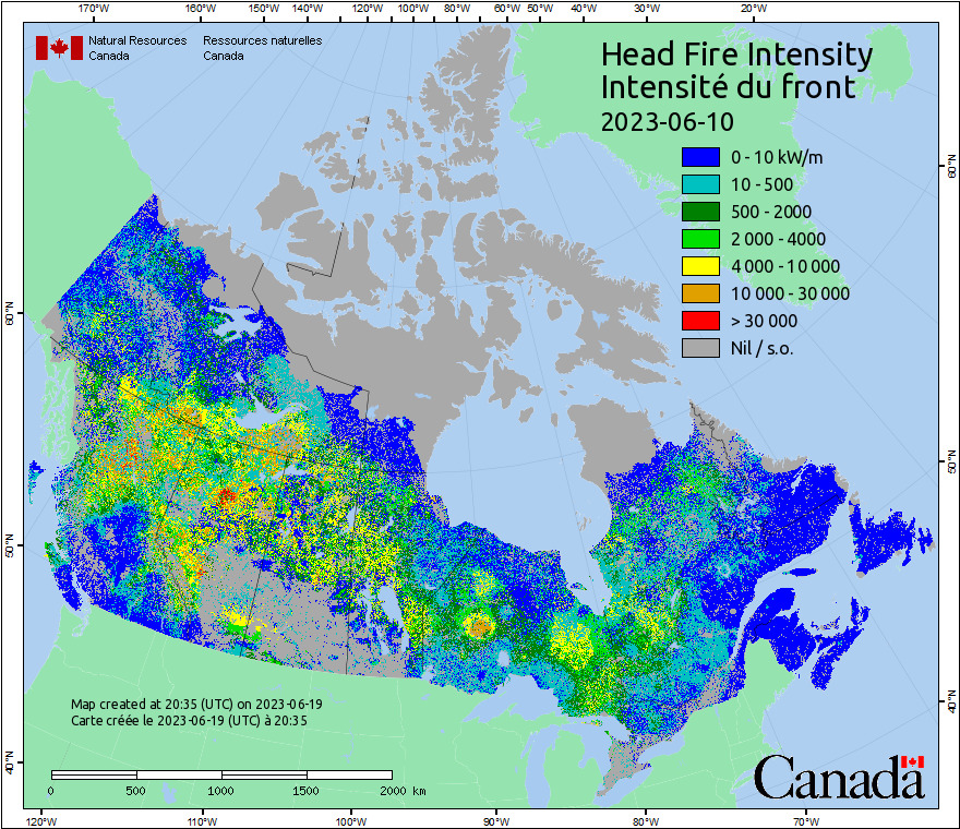 Canadian Wildland Fire Information System | Fire Behavior Maps