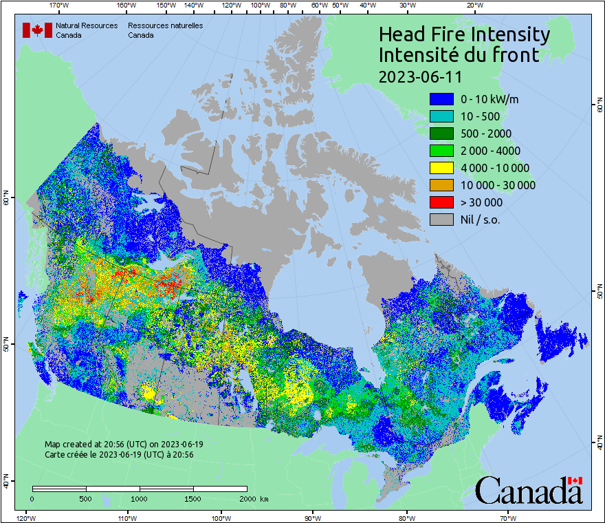 Canadian Wildland Fire Information System | Fire Behavior Maps