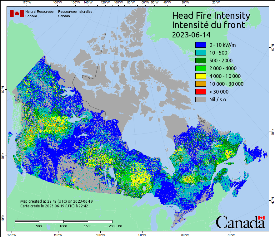 Canadian Wildland Fire Information System | Fire Behavior Maps