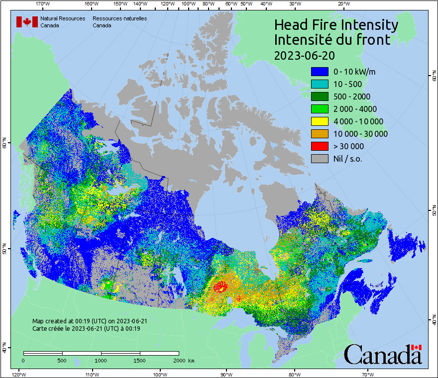 Canadian Wildland Fire Information System | Fire Behavior Maps