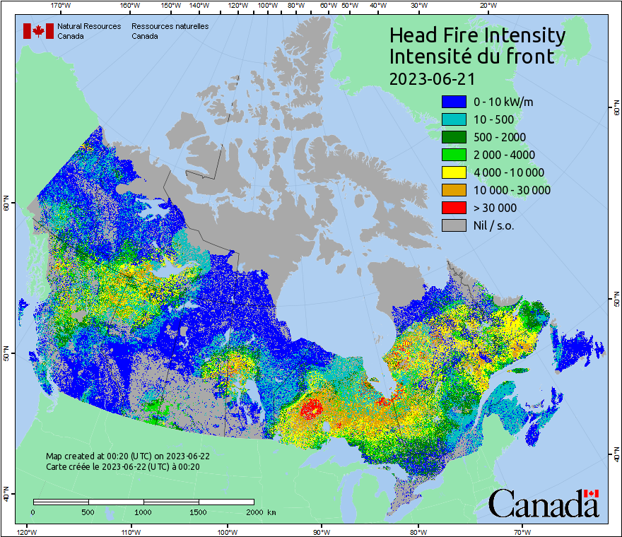 Canadian Wildland Fire Information System | Fire Behavior Maps