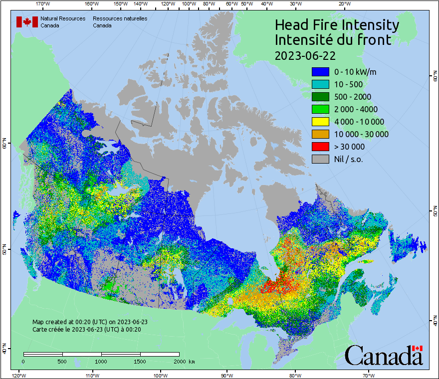 Canadian Wildland Fire Information System | Fire Behavior Maps