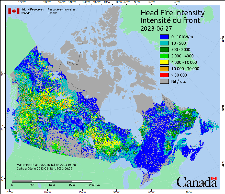 Canadian Wildland Fire Information System | Fire Behavior Maps