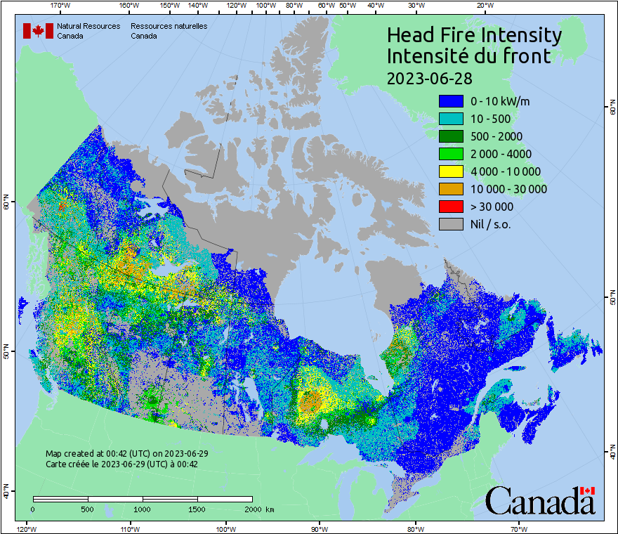 Canadian Wildland Fire Information System | Fire Behavior Maps