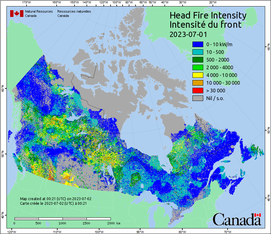 Canadian Wildland Fire Information System | Fire Behavior Maps