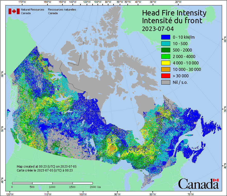 Canadian Wildland Fire Information System | Fire Behavior Maps