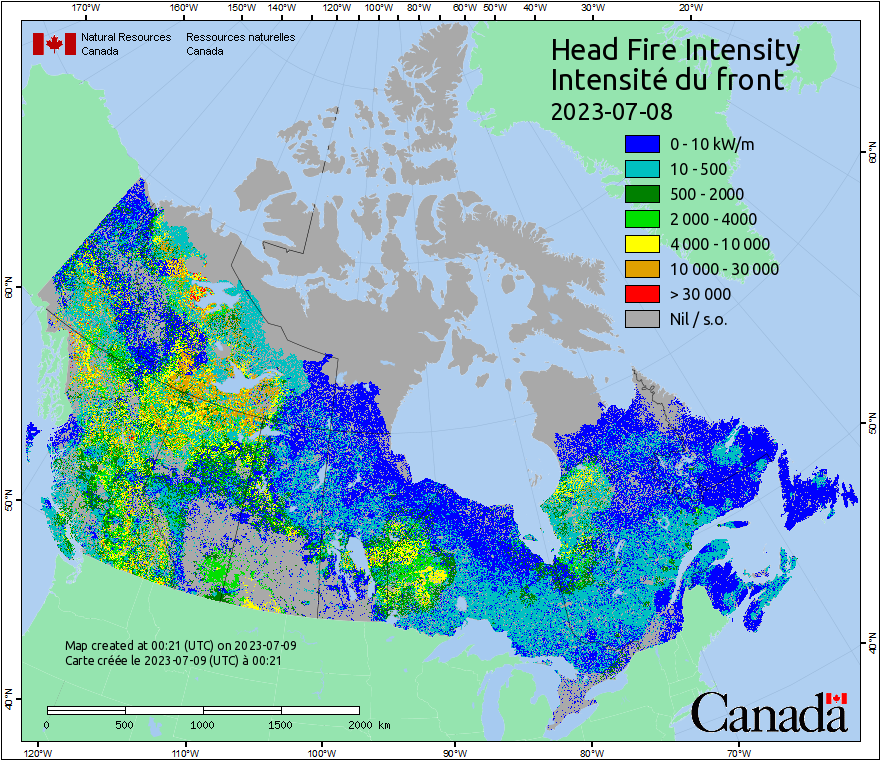 Canadian Wildland Fire Information System | Fire Behavior Maps