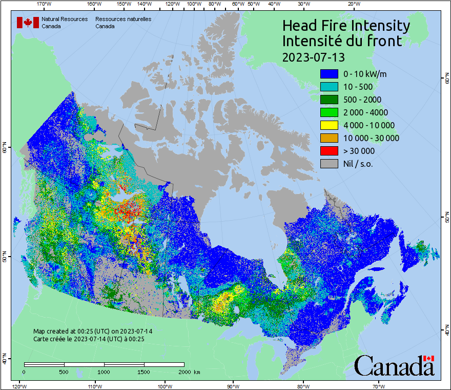 Canadian Wildland Fire Information System | Fire Behavior Maps