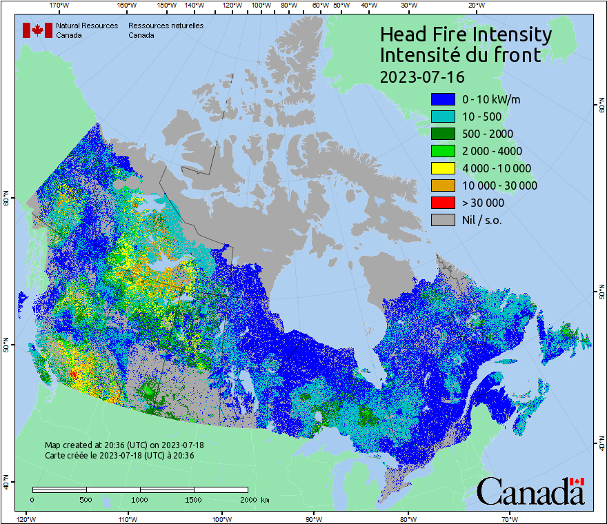 Canadian Wildland Fire Information System | Fire Behavior Maps
