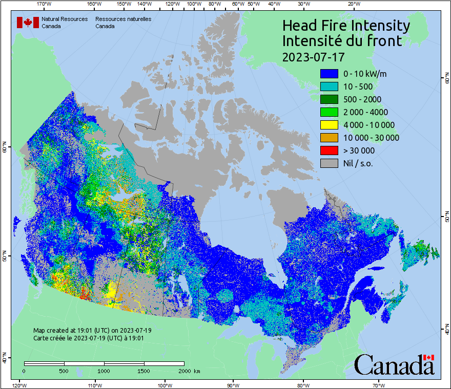 Canadian Wildland Fire Information System | Fire Behavior Maps