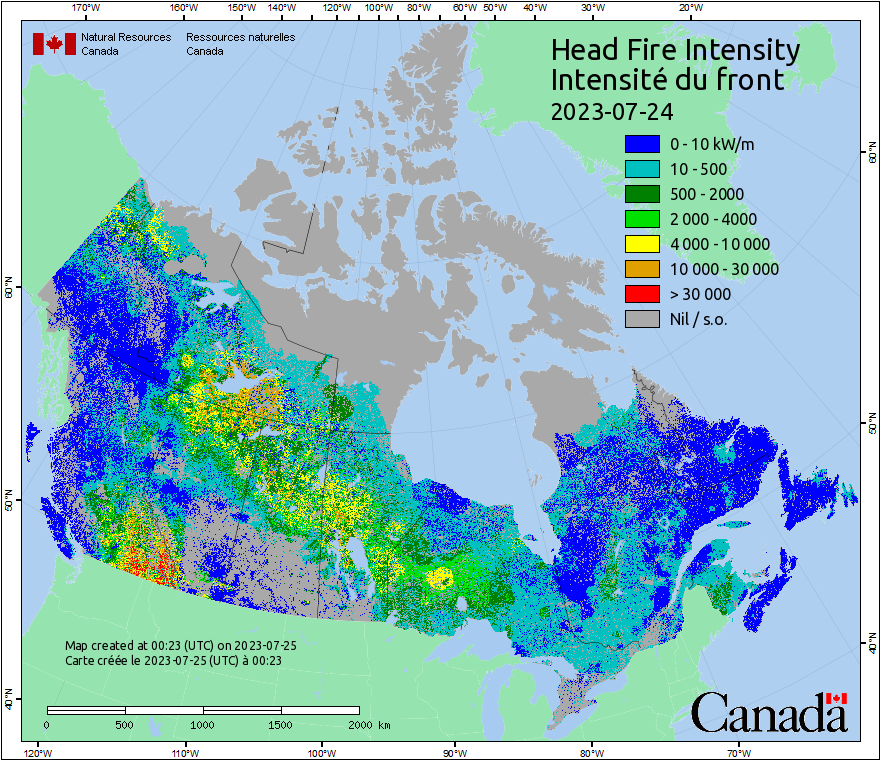 Canadian Wildland Fire Information System | Fire Behavior Maps