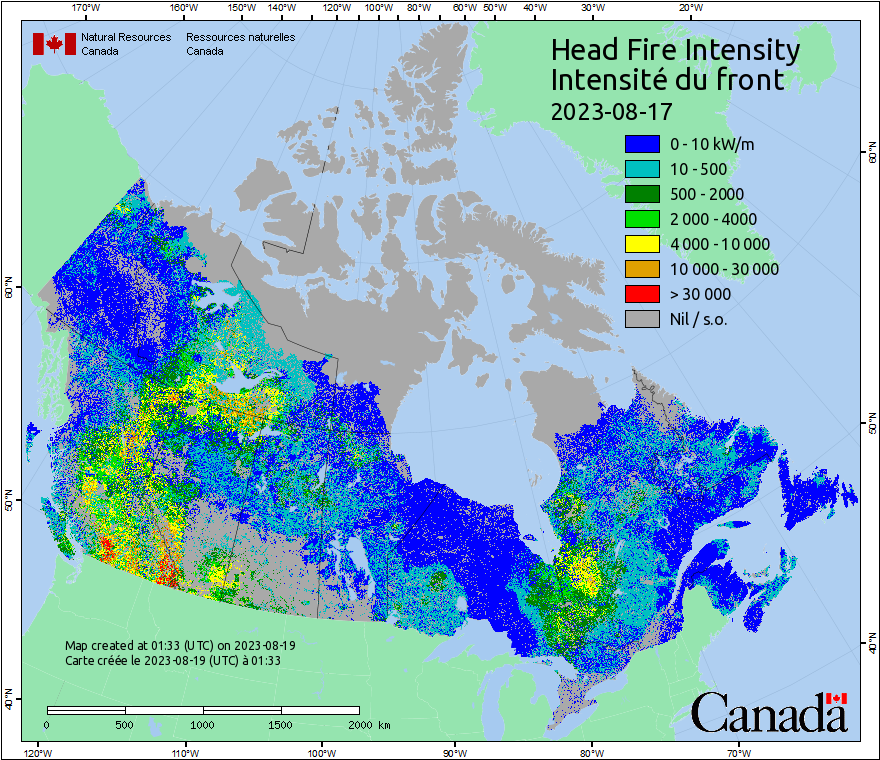 Canadian Wildland Fire Information System | Fire Behavior Maps