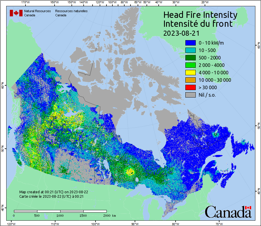 Canadian Wildland Fire Information System | Fire Behavior Maps