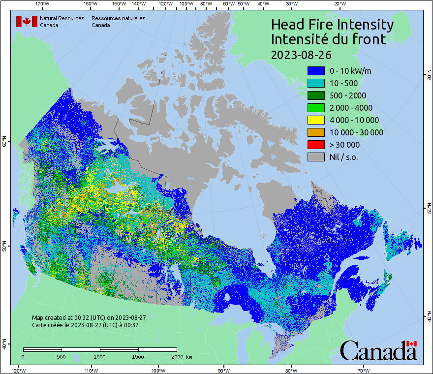 Canadian Wildland Fire Information System | Fire Behavior Maps