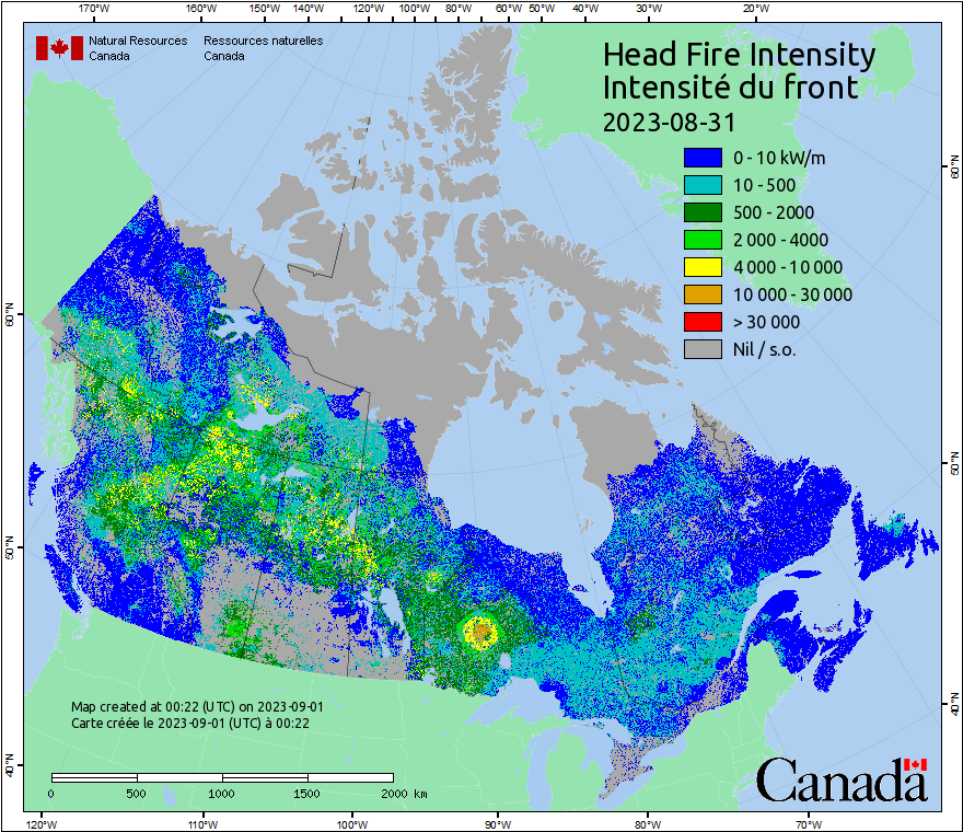 Canadian Wildland Fire Information System | Fire Behavior Maps