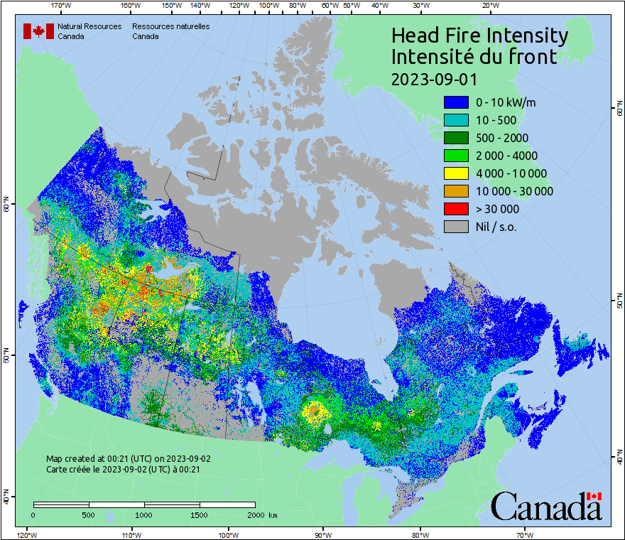 Canadian Wildland Fire Information System | Fire Behavior Maps