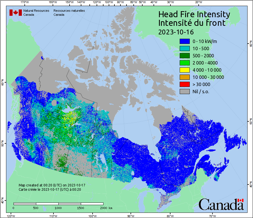 Canadian Wildland Fire Information System | Fire Behavior Maps