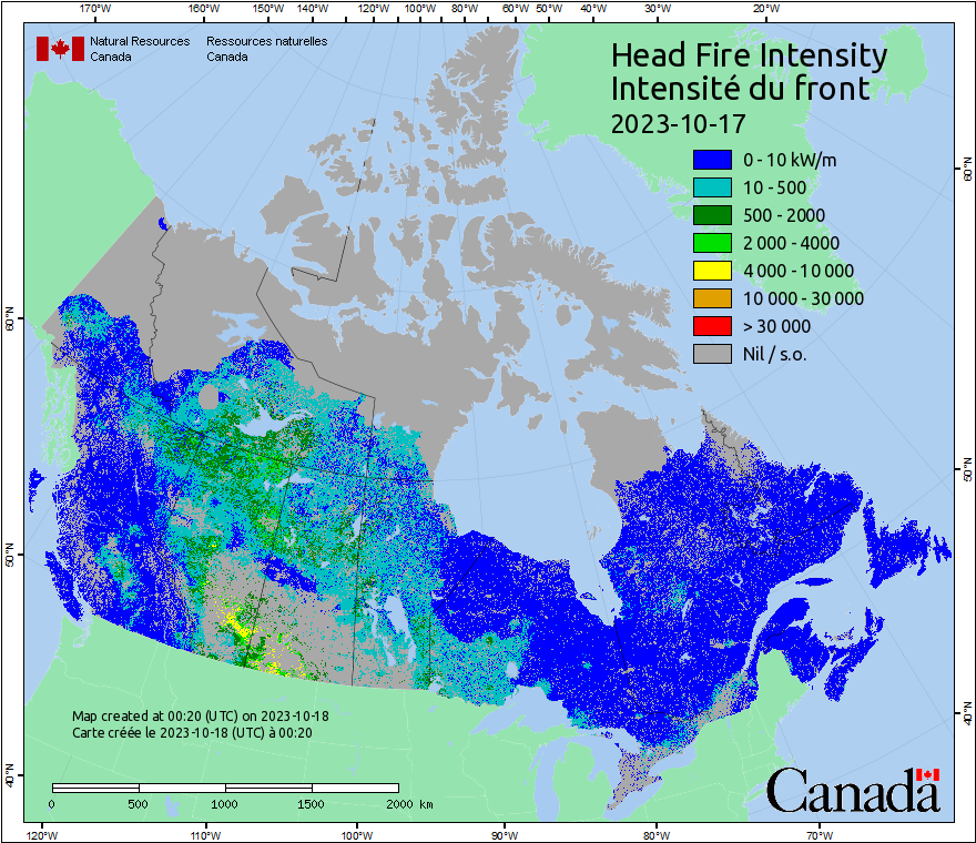 Canadian Wildland Fire Information System | Fire Behavior Maps