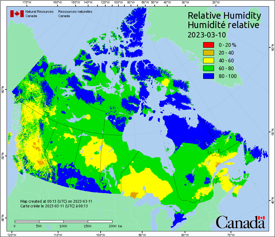Canadian Wildland Fire Information System | Weather Maps