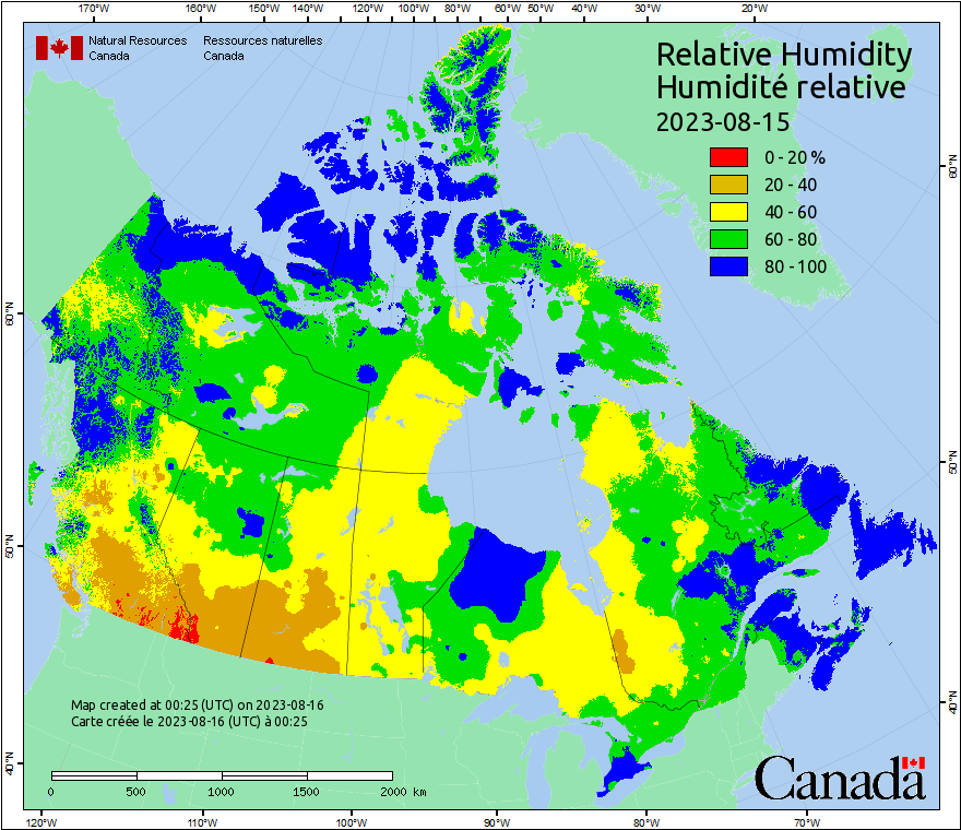 Canadian Wildland Fire Information System | Weather Maps