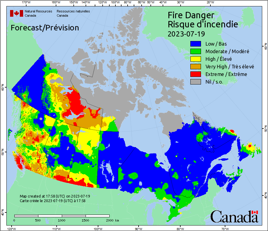 Canadian Wildland Fire Information System | Fire Weather Maps