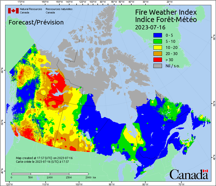 Canadian Wildland Fire Information System | Fire Weather Maps