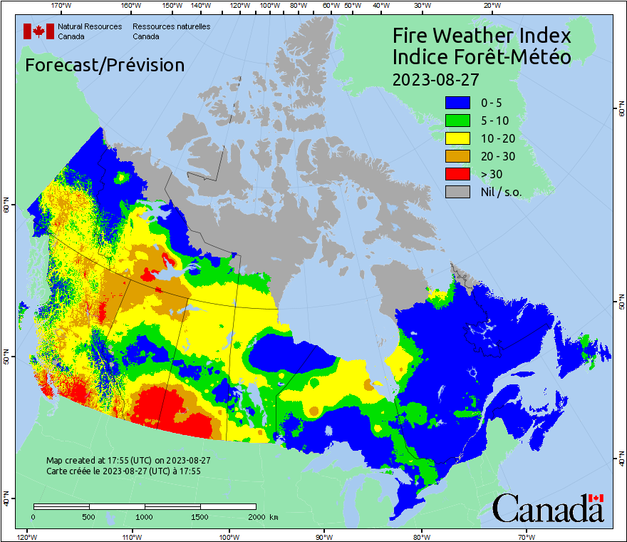 Canadian Wildland Fire Information System | Fire Weather Maps