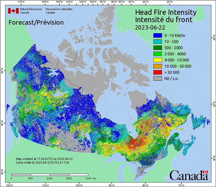 Canadian Wildland Fire Information System | Fire Behavior Maps