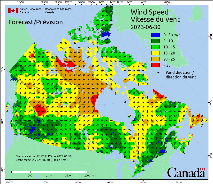 Canadian Wildland Fire Information System | Weather Maps
