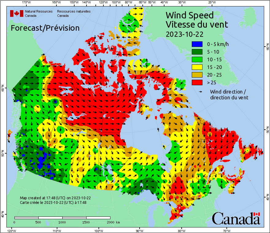 Canadian Wildland Fire Information System | Weather Maps