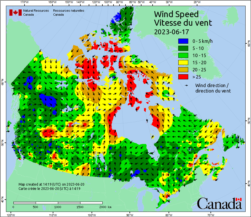Canadian Wildland Fire Information System | Weather Maps