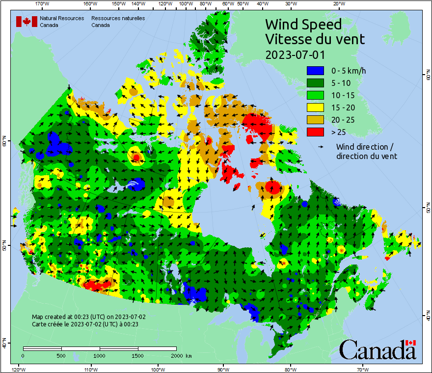 Canadian Wildland Fire Information System | Weather Maps