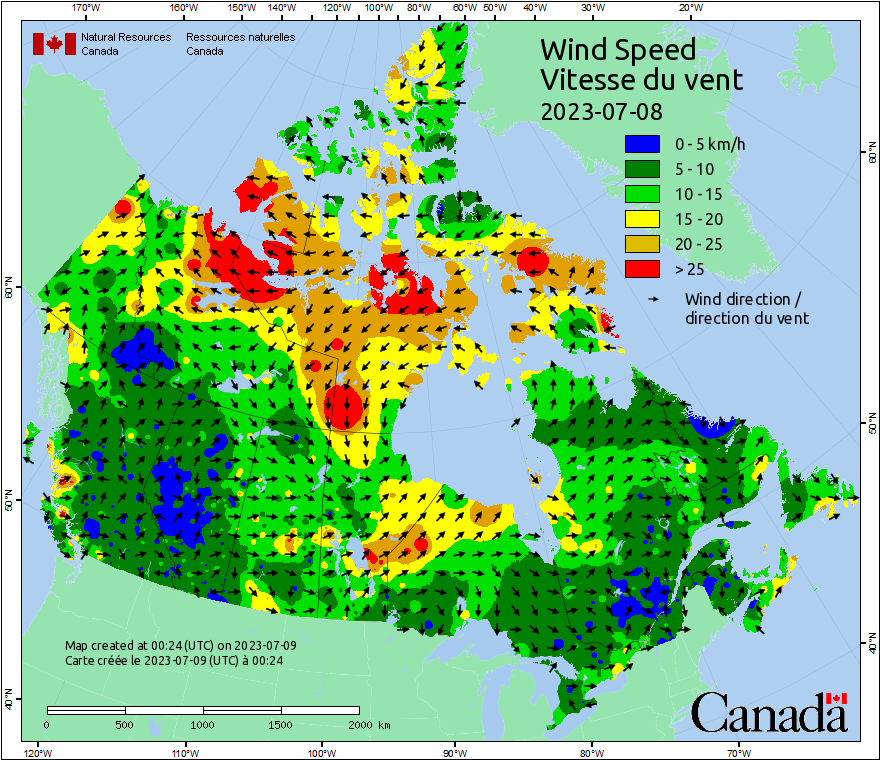 Canadian Wildland Fire Information System | Weather Maps