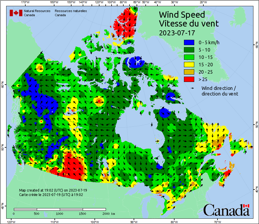 Canadian Wildland Fire Information System | Weather Maps
