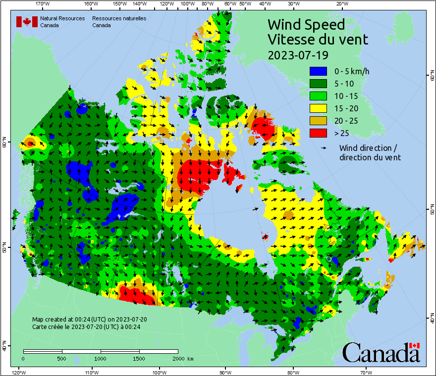 Canadian Wildland Fire Information System | Weather Maps